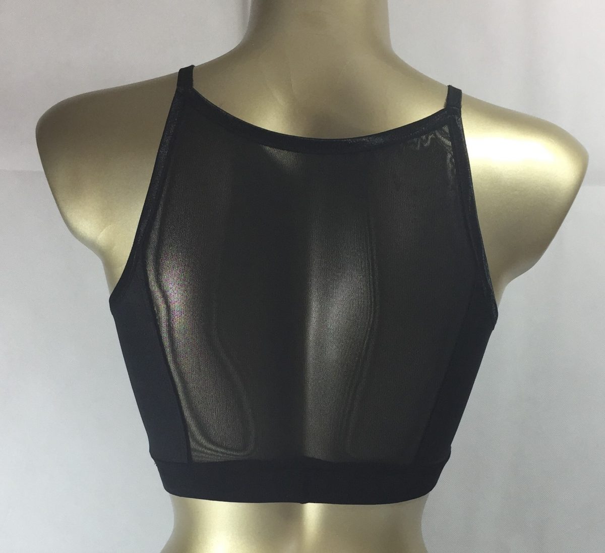 Wet look lycra with power mesh